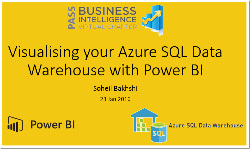 Visualising Your Azure SQL Data Warehouse with Power BI Webinar